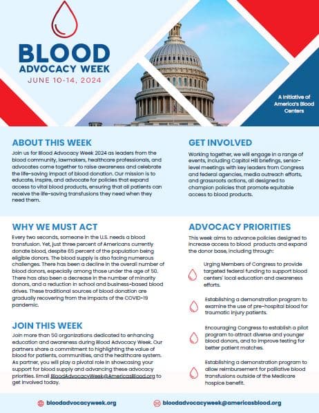 Blood Advocacy Week - America's Blood Centers